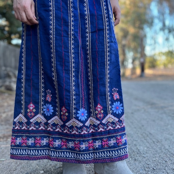 Johnny Was | Skirts | Johnny Was Jwla Black Makana Embroidered High ...